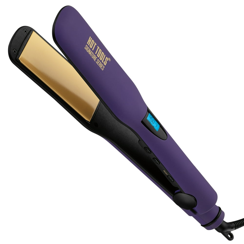 HOT TOOLS Signature Series Ceramic 1-1/2" Flat Iron, Purple - Walmart ...