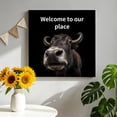Funny Yak Canvas Wall Art for Living Room, Welcome to Our Place Poster ...