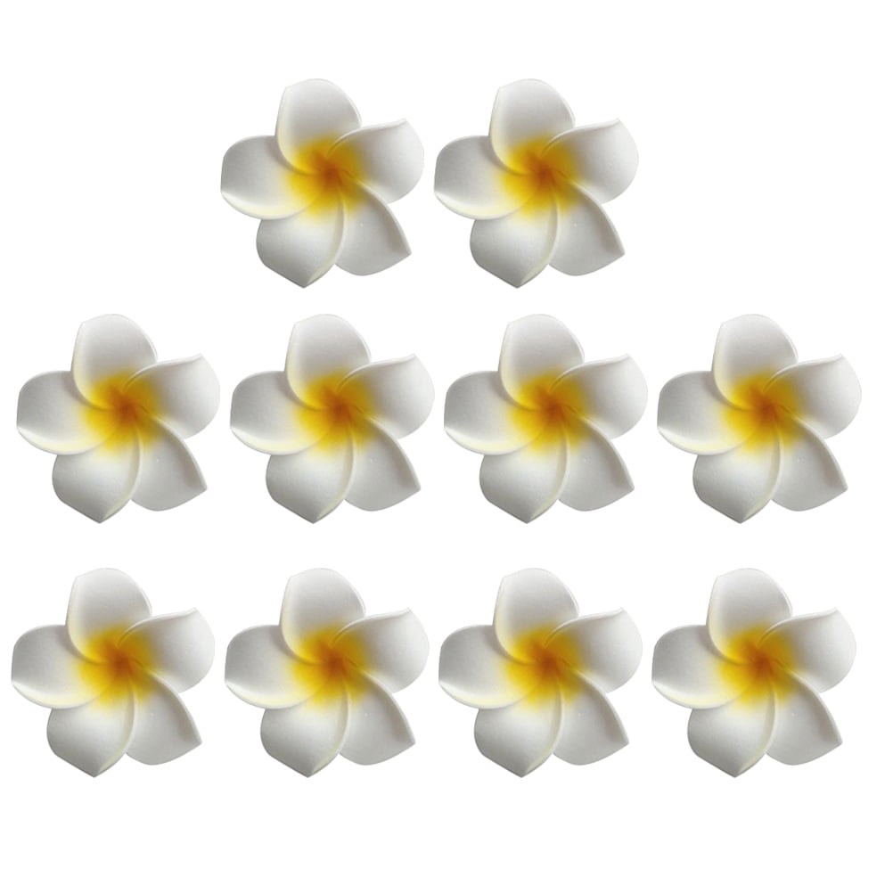 NUOLUX Flower Hair Clip Plumeria Hawaiian Clips Beach Accessories ...