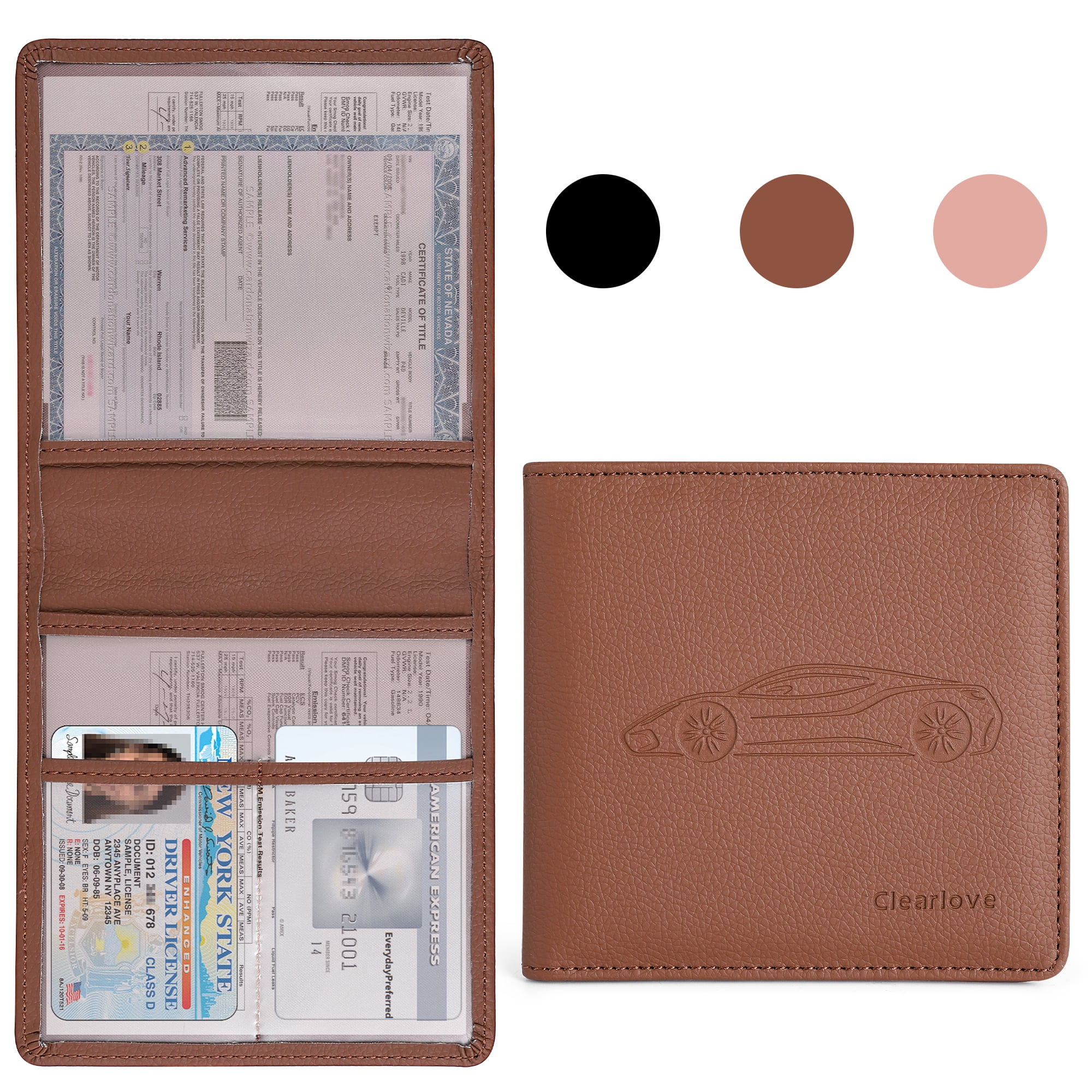 EastVita Cars Insurance Card Holder for Cars, with Magnetic Closure ...