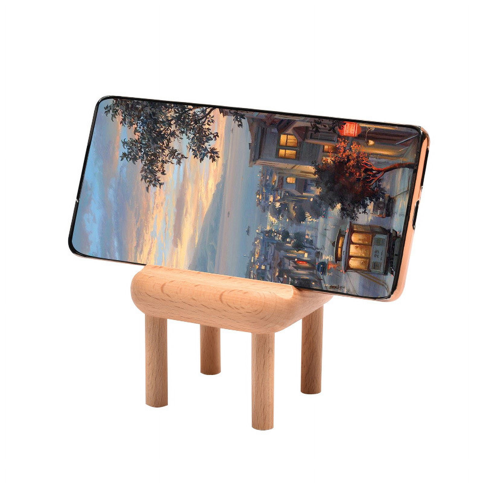 Wooden Mini Chair Shape Cell Phone Stand, Small Chair Mobile Phone ...