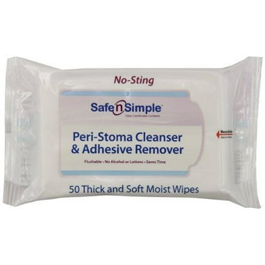 Safe N Simple Adhesive Remover Wipe Wipe, SNS00525 - Pack of 50 ...