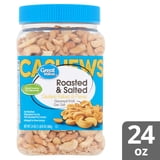 Great Value Roasted & Salted Cashew Halves & Pieces, 24 oz - Walmart.com