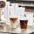 100 Pack 12 oz Plastic Cups with Lids and Straws, Clear Disposable Iced ...