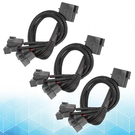 3Pcs Fan Splitter Extension Cable,Portable 1-to-4 Splitter With Four ...