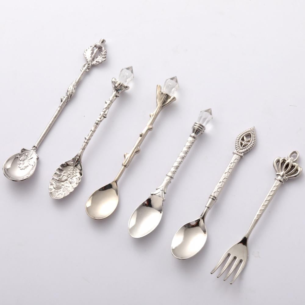6 Pieces Spoon Sets Retro Spoon Dessert Table Decoration Spoon Small ...