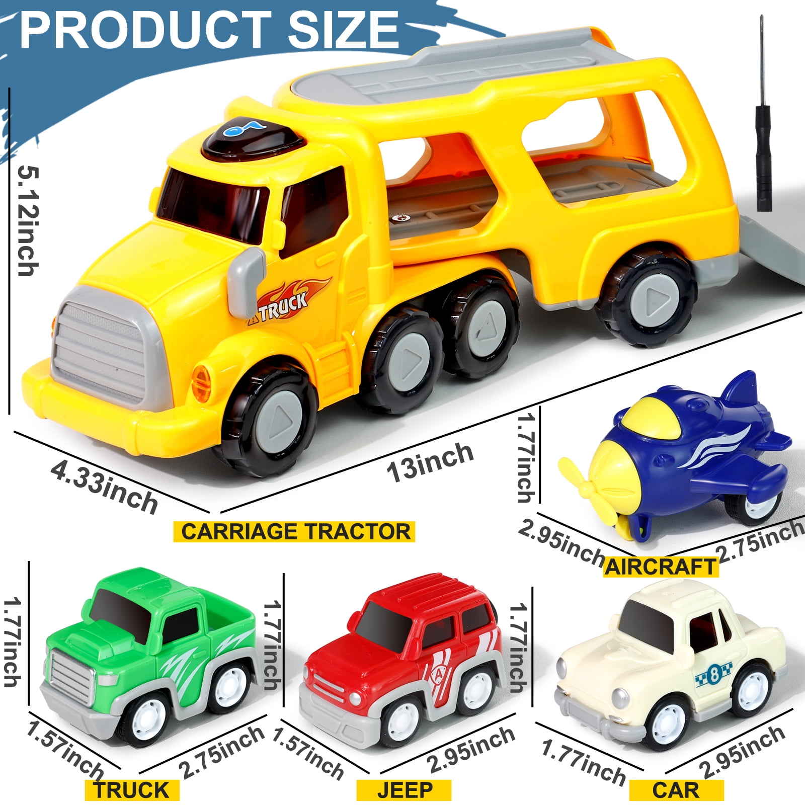 5-in-1 Friction Power Toy Vehicle with Carrier Truck Nepal | Ubuy