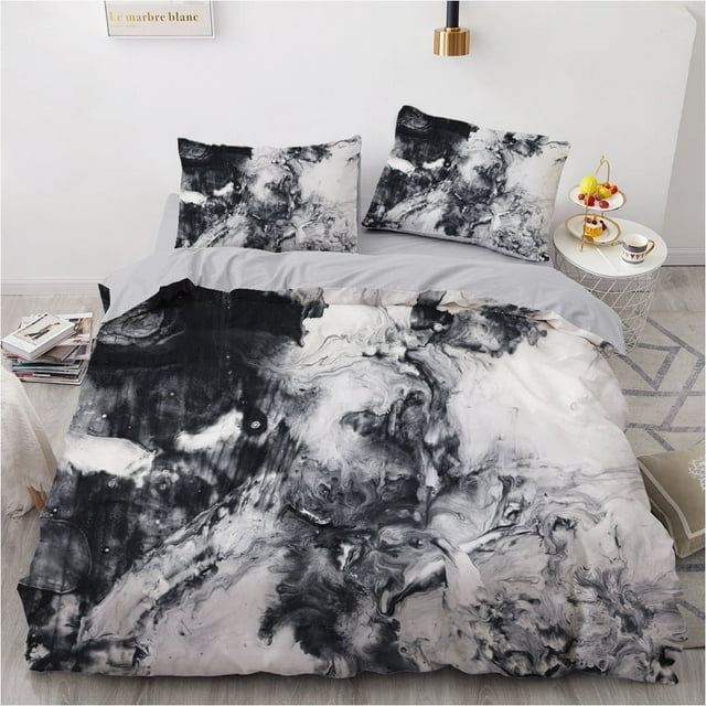 Marble Comforter Set Twin Full Queen King Size 3 Pieces Marble Printed ...