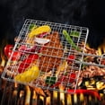 WHAMVOX Stainless Steel Grill Grilling Net Mesh Basket Nets Racks Dad ...