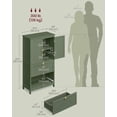 Bathroom Floor Storage Cabinet with 2 Drawers and 2 Doors Adjustable ...