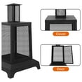 Chiminea Outdoor Fireplace, 43 Inch Wood Burning with Grill Grate and ...