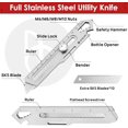 2 Pack Mutipurpose Utility Knife, Heave Duty Full Stainless Steel ...
