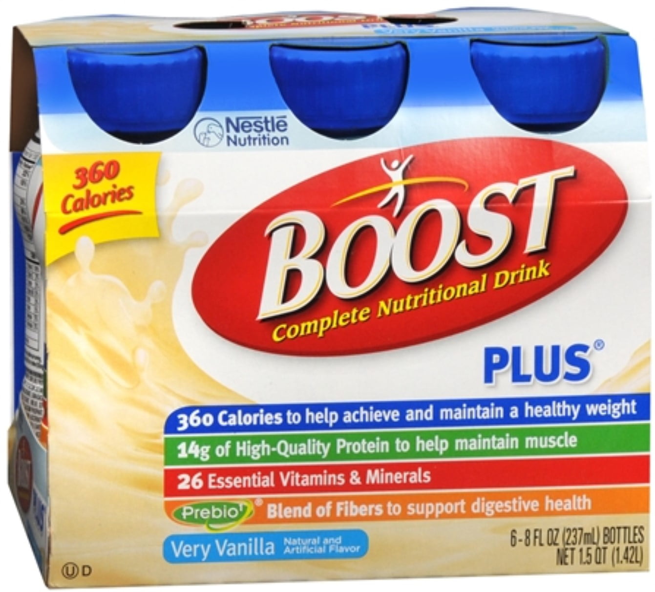 BOOST PLUS Nutritional Energy Drinks Vanilla 48 oz 6Pk (Pack of 3 ...