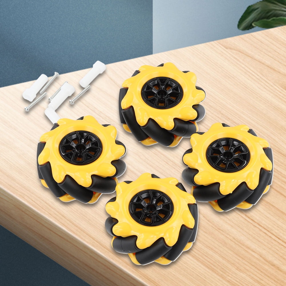 Rueda Mecanum 48/60/80MM Neumático omnidireccional de alta dureza para robot inteligente AGV ...