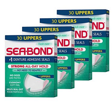 Sea Bond Lower Secure Denture Adhesive Seals, For an All Day Strong ...