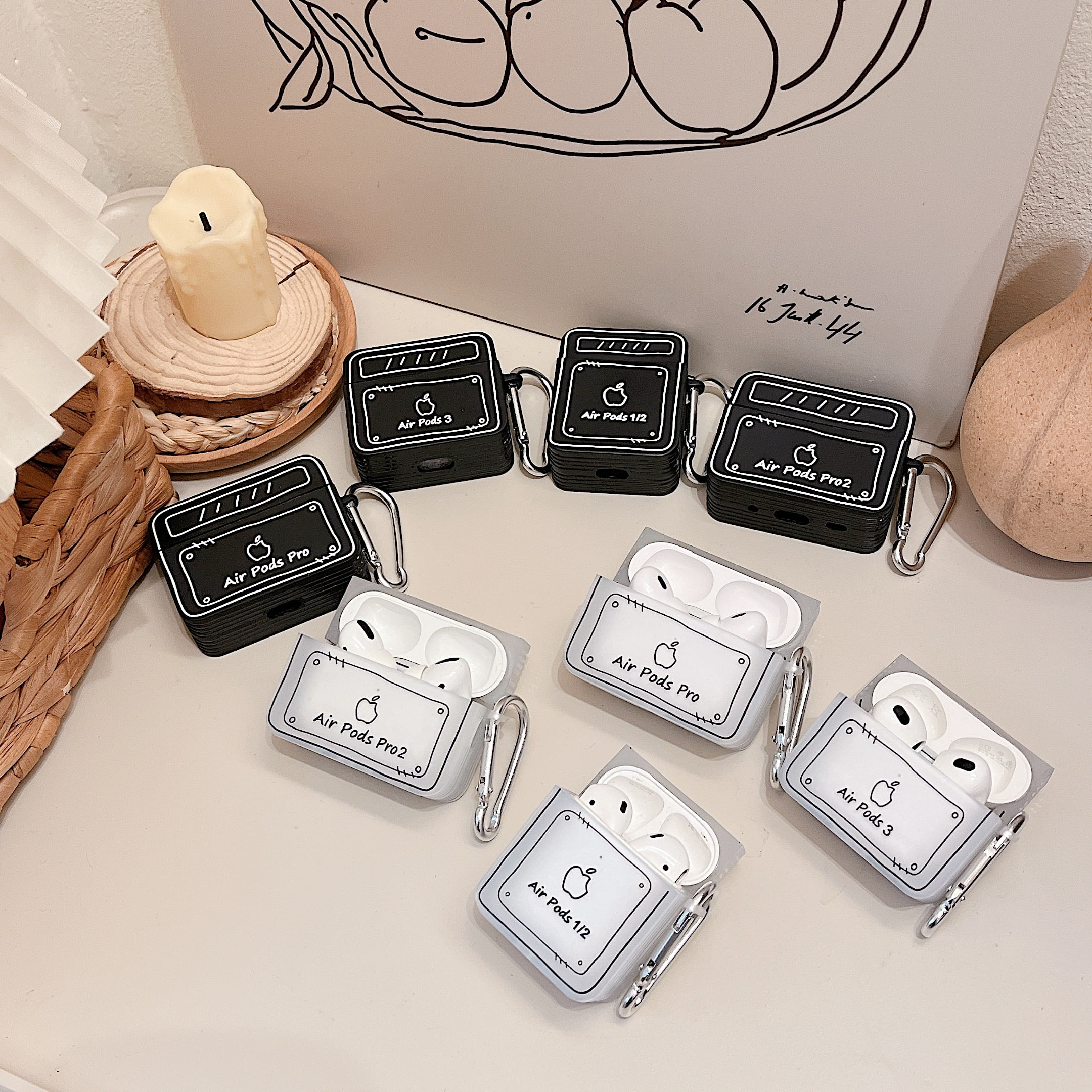 Foreverrich Logo Design Simple Patterned Case For Apple Airpods Pro 1st 2nd 3rd Generation ...