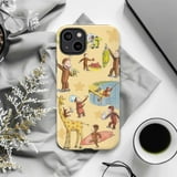Adventure Curious Monkey Phone Case, Cute Safari Theme with Bananas ...