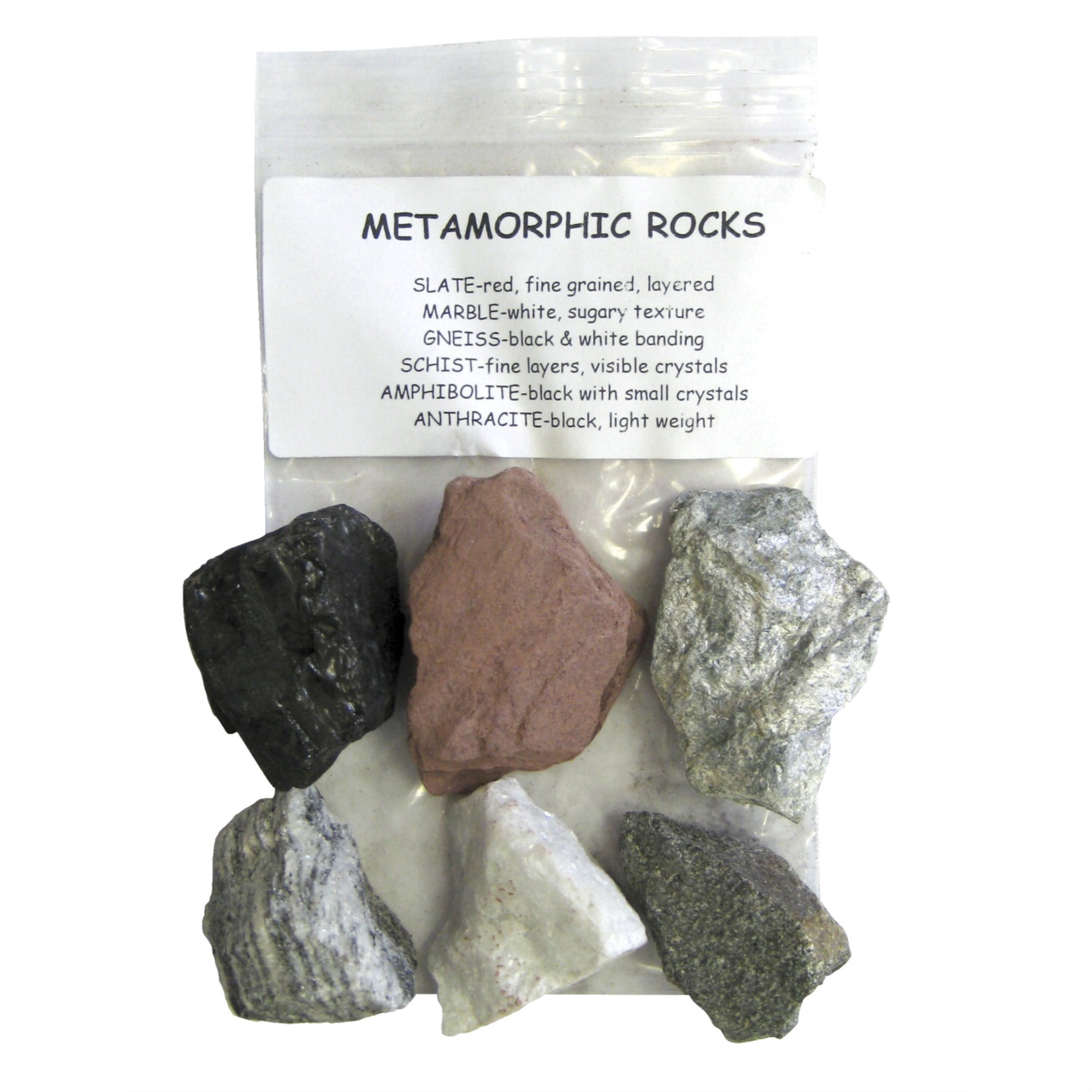 Geoscience Economy Metamorphic Rock Collection, Set of 6 - Walmart.com