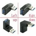 Blarkrus Right Bend Left Bend Usb Male To Female 3.0 Elbow Data Cable ...