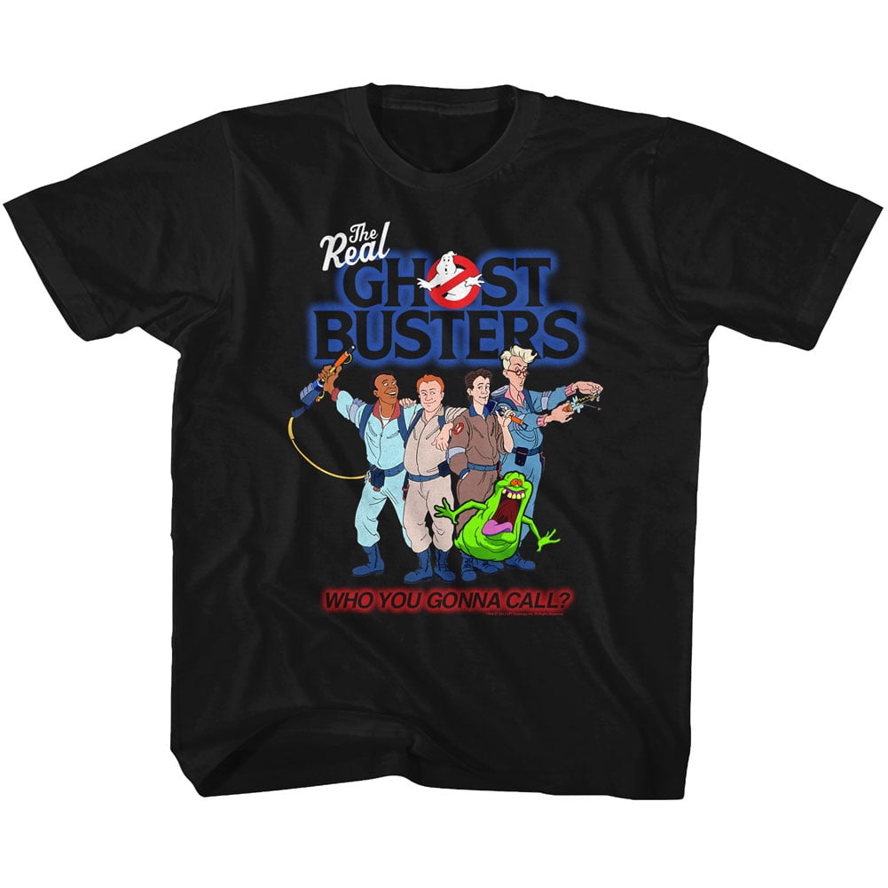 Real Ghostbusters Group 3 Black Youth T-Shirt - Walmart.com