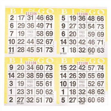 American Games Bingo Paper Game Cards - 4 cards - Orange - 750 cards ...