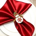 6PCS Cute Snowman Napkin Rings - Metal Diamond Christmas Napkin Buckles ...