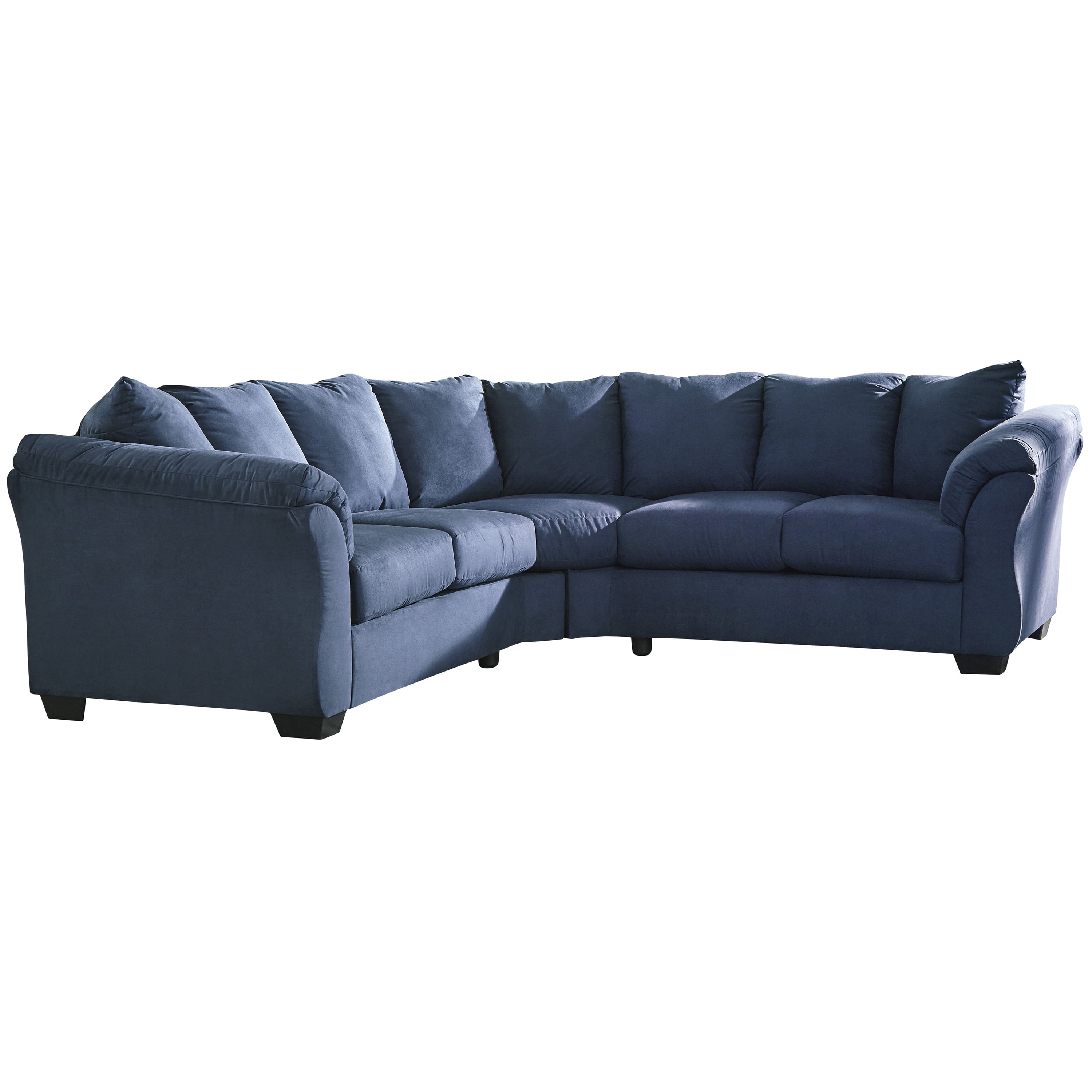 Blue Microfiber L-Sectional - Walmart.com