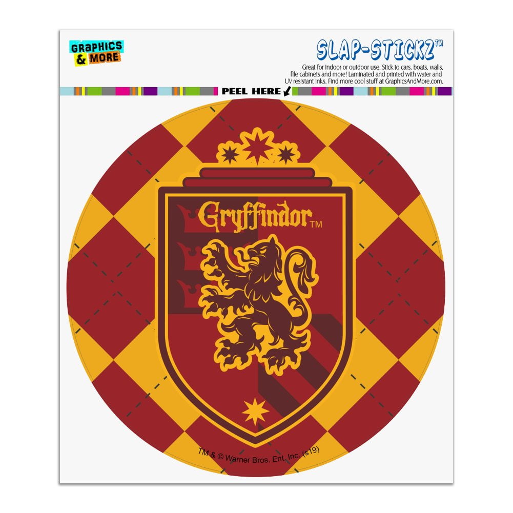 Harry Potter Gryffindor Plaid Sigil Automotive Car Window Locker Circle ...