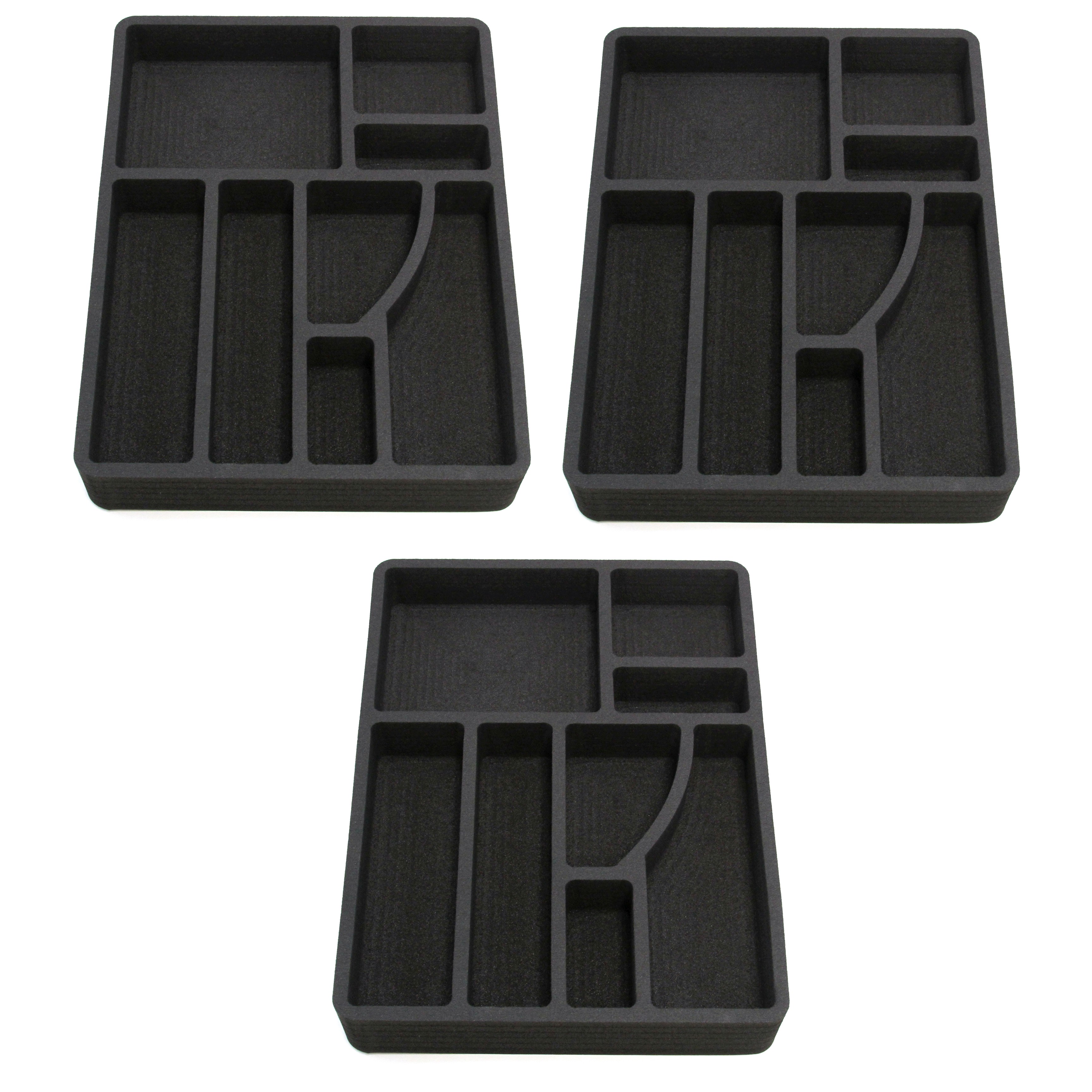 Polar Whale 3 Desk Utility Kitchen Drawer Organizers Tray Inserts Pen ...