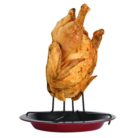 Fdit Carbon Steel Roast Chicken Pan,Non-stick Vertical Chicken Cooking ...