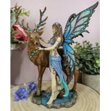 Butterfly Fairy With Stag Figurine Enchanted Forest Faerie Avalon ...