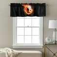 Flame Billiards Valances for Windows, Sports Black Background Abstract ...