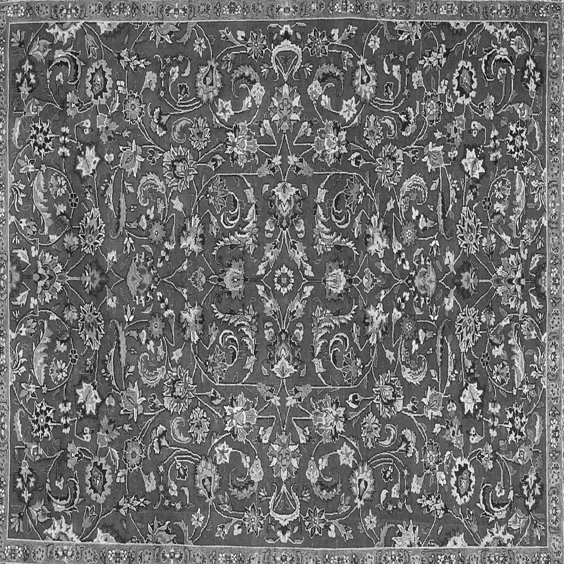 Ahgly Company Indoor Square Persian Gray Traditional Area Rugs, 4 ...