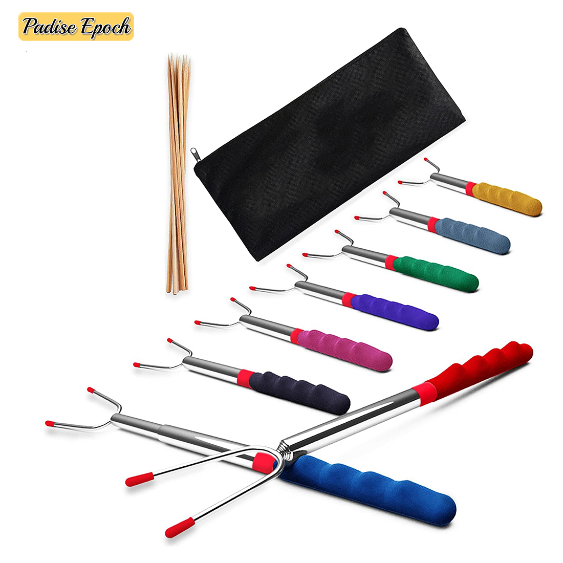 Premium Marshmallow 45-inch Roasting Sticks Set of 8 Smores Skewers ...