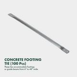 Clover Products 16" Concrete Footing Ties for Beams, Box of 100 ...