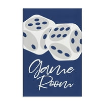 Stupell Industries Game Room with Dice Entertainment Painting Wrapped ...