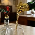 2 Pack New Dual Purpose Metal Rooster Wine Stopper & Pour Spout, Enamel ...
