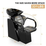 Artist Hand Salon & Spa Station, Black Chair with Ceramic Basin Shampoo ...