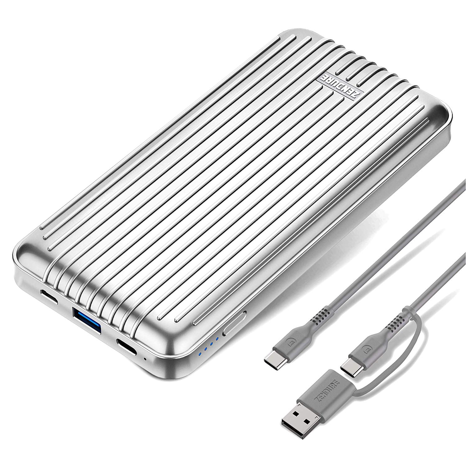 New Zendure A6 PD 20 000 MAh Crush Proof Portable Charger Silver