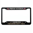 Gifts YYV Patriotic License Plate Frame I Served With Flag Chrome ...