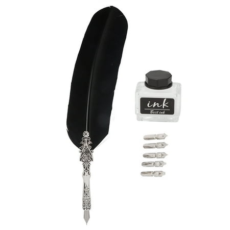 Vintage Feather Pen, Feather Dip Pen Wear-resistant And For Writing ...
