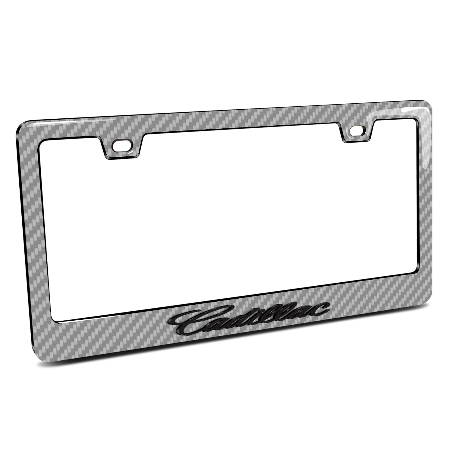 iPick Image for Cadillac Script in 3D on Silver Real 3K Carbon Fiber ...