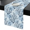 Coastal Ocean Coral Seamless Table Runner 72 Inches Long,Kitchen Dining ...