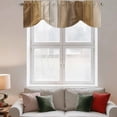 Brown Gradient Tie Up Valance Curtains Wood Grain Farmhouse Retro ...