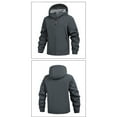 Ceisia Men's Winter Warm Hooded Zipper Closure Solid Color Jacket ...