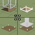 Royal Shade Reinforced Base Frame Set with 15" Rebar, Heavy Duty for ...