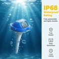 Digital Pool Thermometer, 2026 Upgrade Solar Powered Floating Water ...