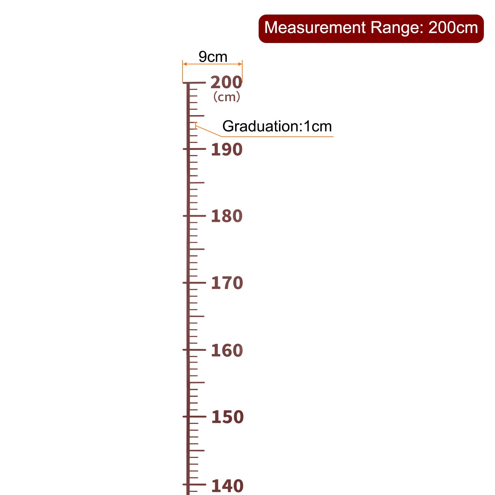 Height Chart Ruler 160cm Metric System PVC With Transfer, 51% OFF