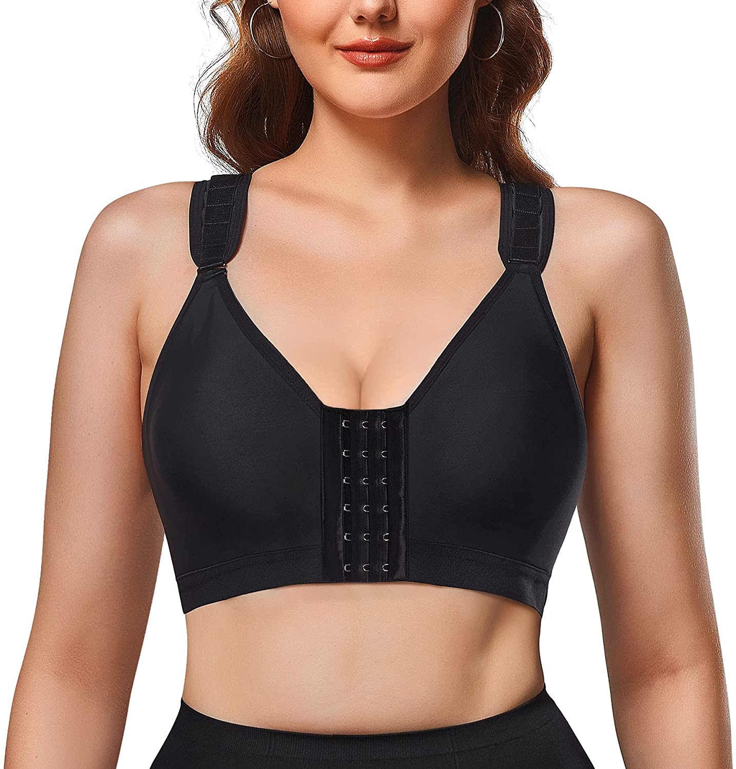 Gotoly Women Post Surgical Bra Front Closure Zip Hooks Sports Bras Gotoly Women Post Surgical Bra Front Closure Zip Hooks Sports Bras