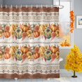 Bathroom Shower Curtain Thanksgiving Pumpkin Fall Flower Boho ...